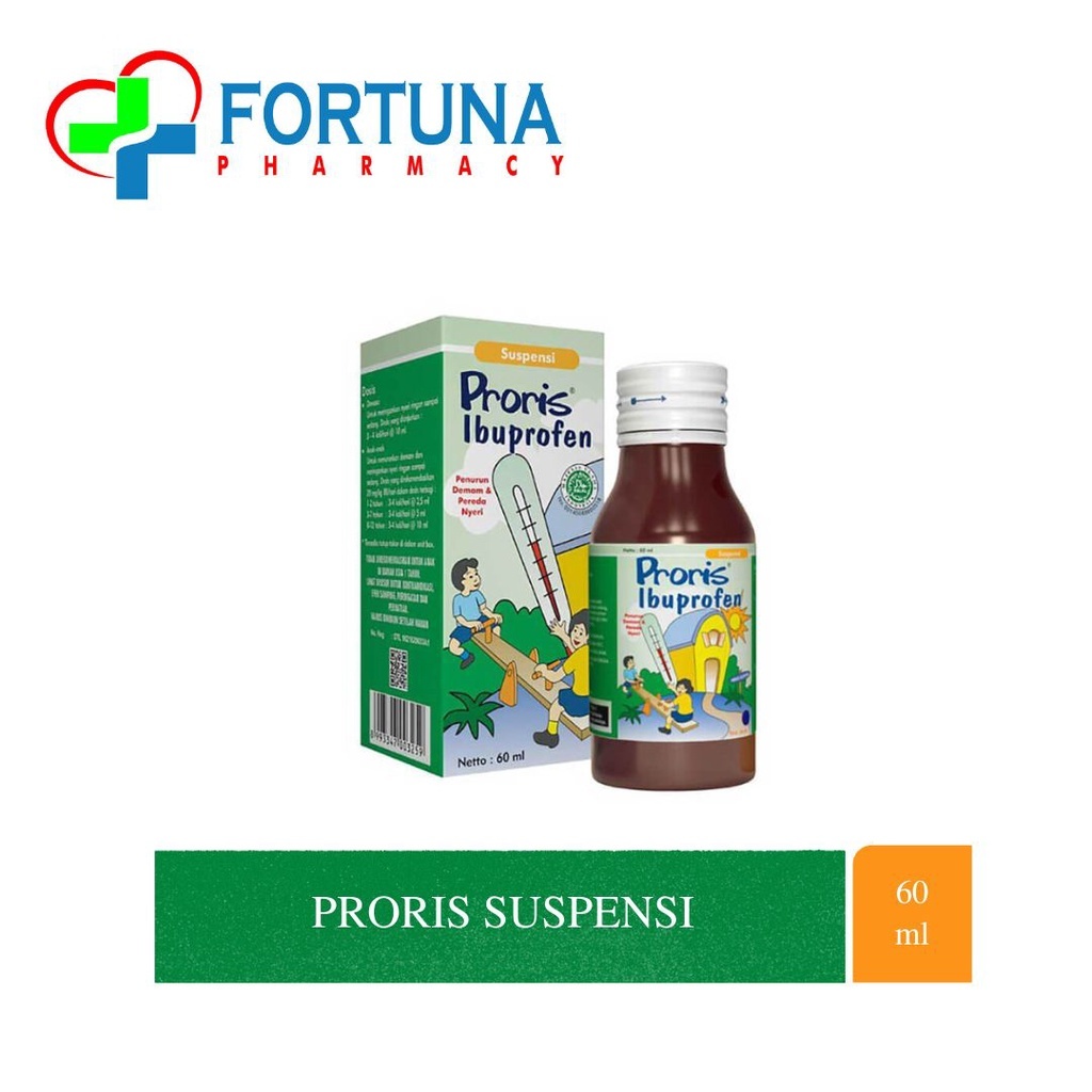 Jual PRORIS SUSPENSI | 60ml | Rasa Jeruk | Ibuprofen Sirup | Penurun ...