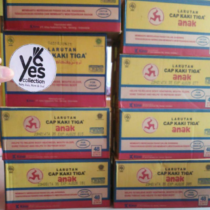 Jual Karton Larutan Cap Kaki 3 Botol 1 Kardus Dus Larutan Tawar Anak ...