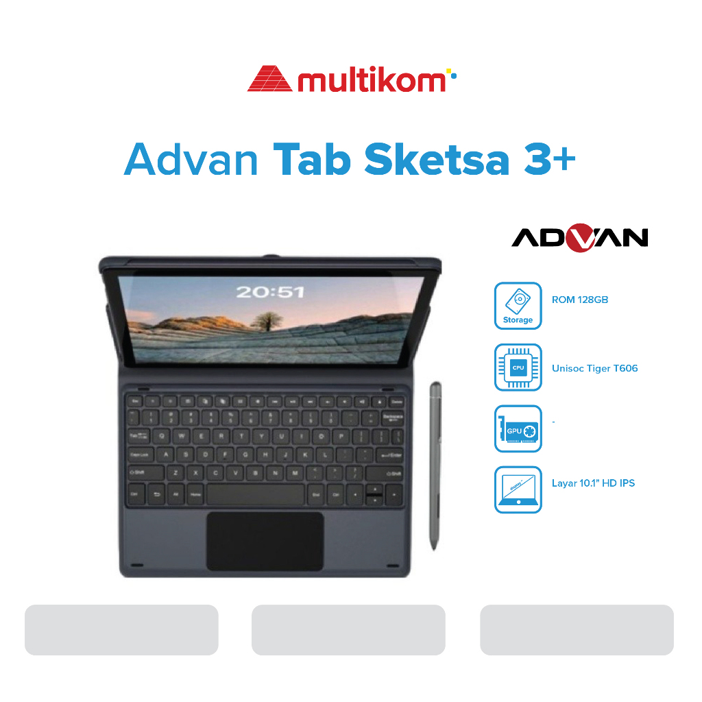 Jual Advan Tab Sketsa 3 Layar 10.1” HD IPS 128GB+RAM 6GB Tiger T606 ...