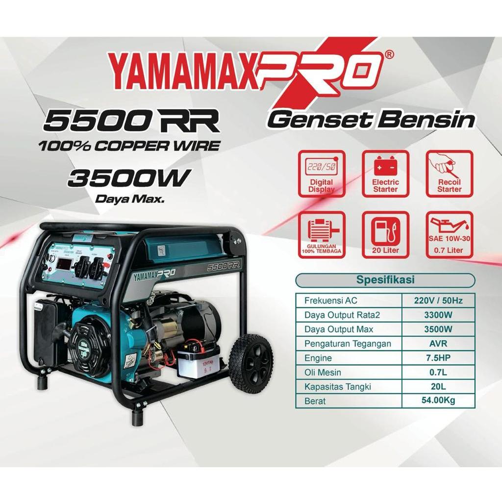 Jual GENSET YAMAMAX PRO 3500 WATT 5500 RR 5500RR GENERATOR LISTRIK ...