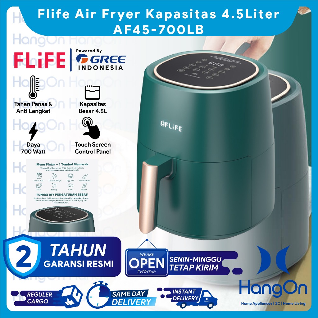 Jual FLIFE AF45-700LB Digital Air Fryer 4.5L Super LOW WATT Not Mito ...