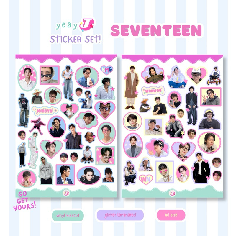 Jual [READY STOCK] Seventeen Yeay! Sticker Deco Glitter Set | Shopee ...