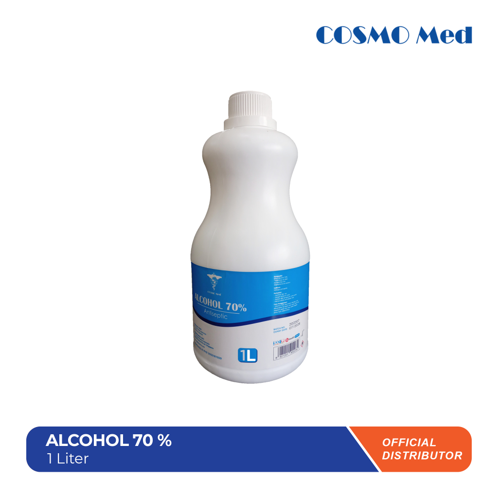 Jual Cosmo Med Alcohol 70% Antiseptic 1 Liter | Shopee Indonesia
