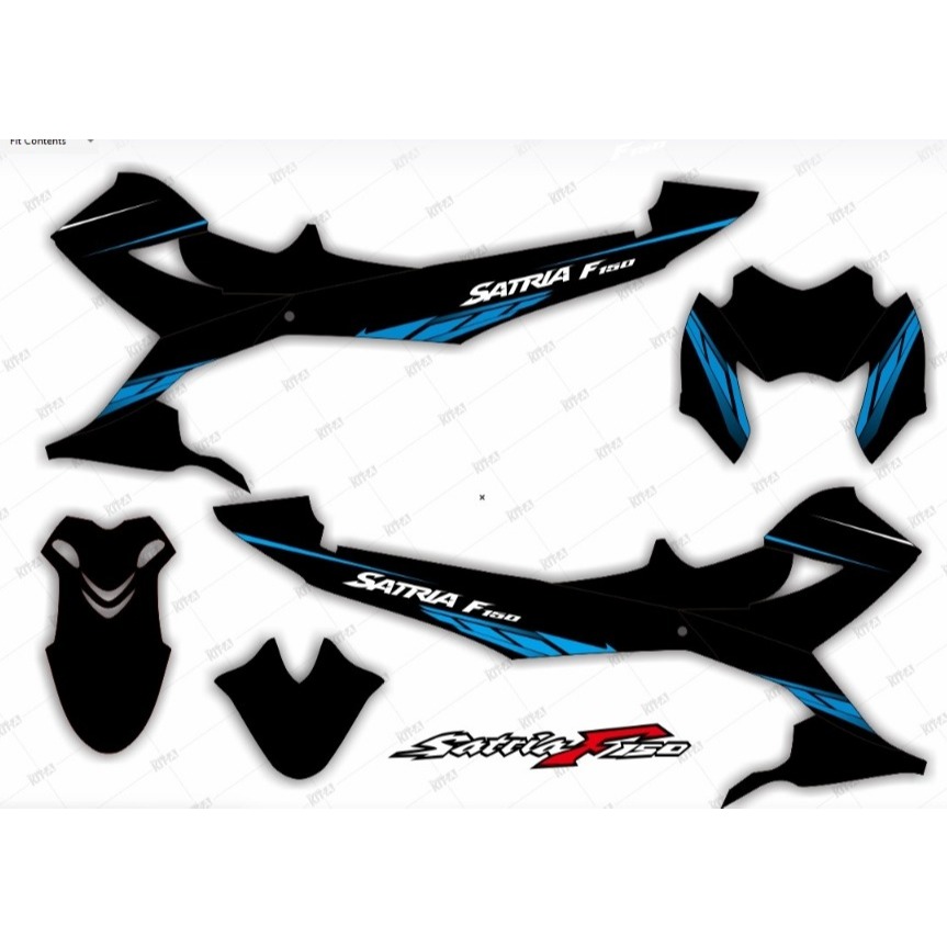 Jual Decal Sticker Satria Fu DEKAL STIKER MOTOR SATRIA F 2012 (D-J1-015 ...