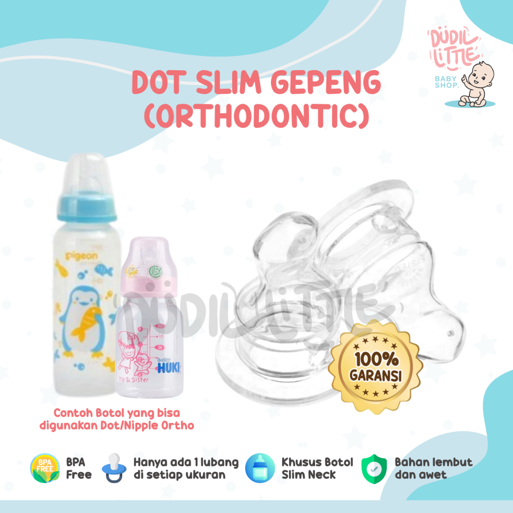 Jual Dot Gepeng untuk Huki Orthodontic Silicone Nipple Dot Slimneck ...