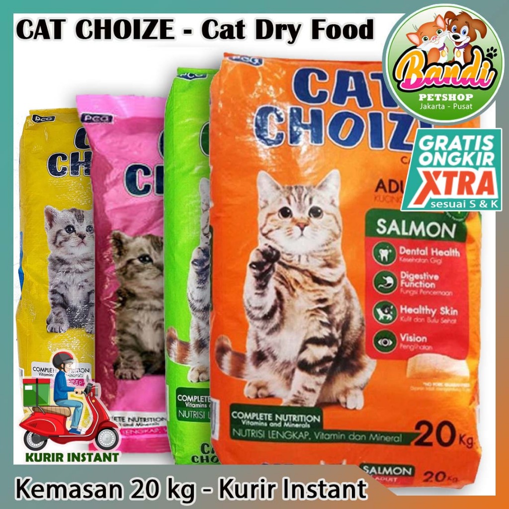 Jual CAT CHOIZE 20 kg, Dry Cat Food Adult Kitten, Kurir INSTANT ...