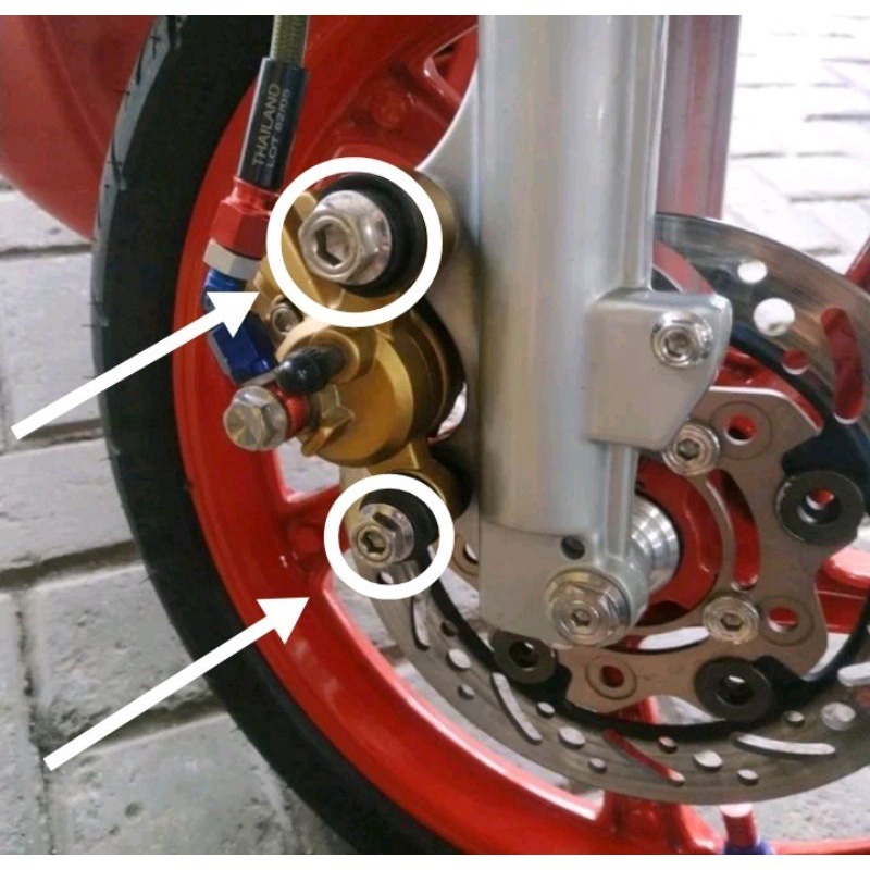 Jual BAUT TOJOSAN KAMPAS + BREKET KALIPER DEPAN MIO SPORTY ( 2 BAUT ) TAHUN 2003 - 2006 MATICK ...