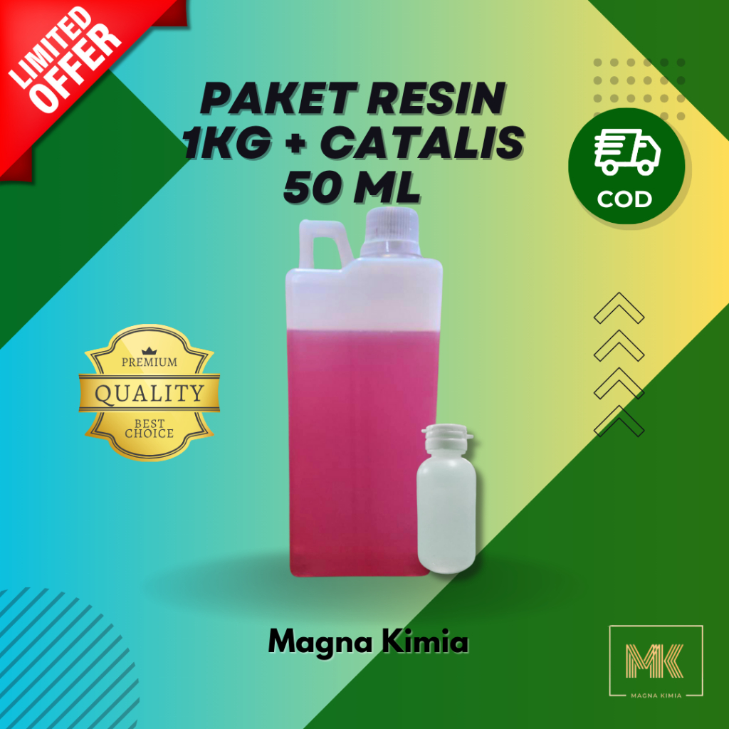Jual paket resin 1kg dan katalis 50ml / resin 1kg / katalis 50ml ...