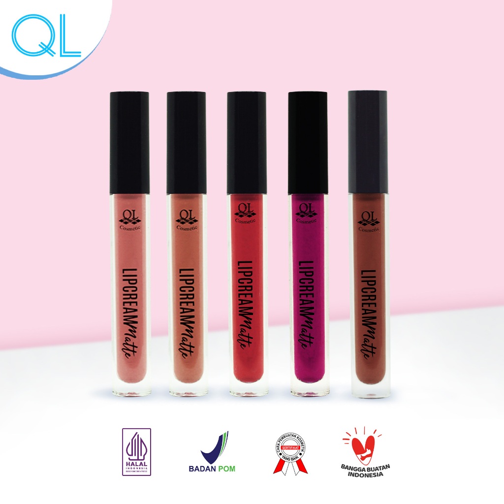 Jual QL Cosmetic Lipcream Matte Colors Transferproof - 4 Gr | Shopee ...
