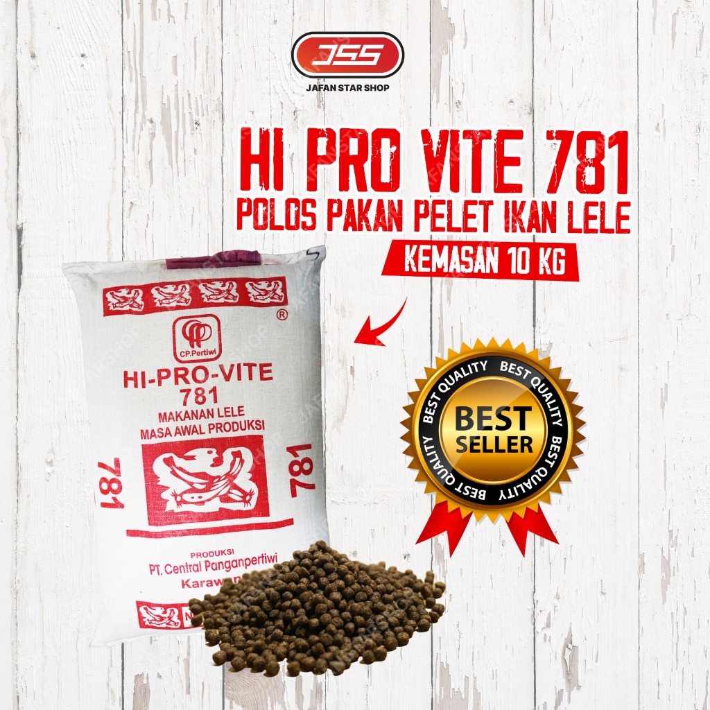 Jual Pakan Pelet Ikan Lele HI-PRO-VITE 781 Polos Untuk Ikan Ukuran 10 ...