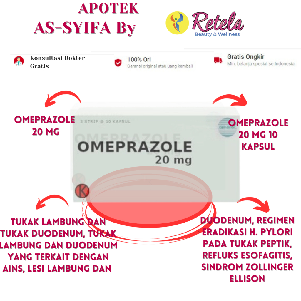 Jual OMEPRAZOLE 20MG STRIP 10 CAPSUL | Shopee Indonesia