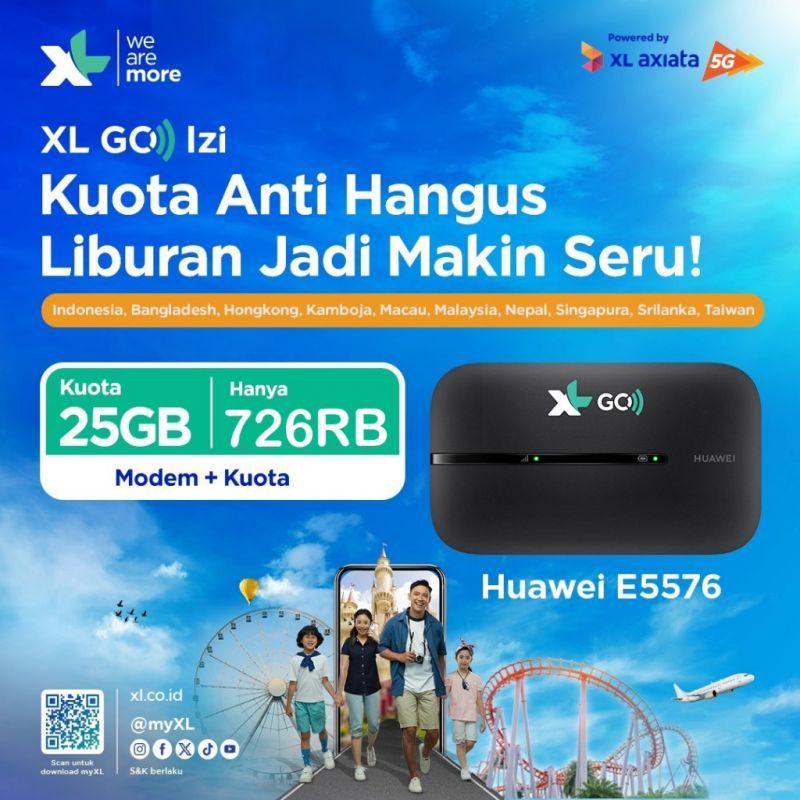 Jual Modem MIFI Huawei E5576 XL GO 25GB Internasional | Shopee Indonesia