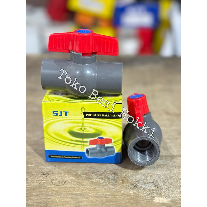 Jual Stop kran Drat 3/4 Inc / Pressure Ball Valve PVC Drat 3/4 SJT ...