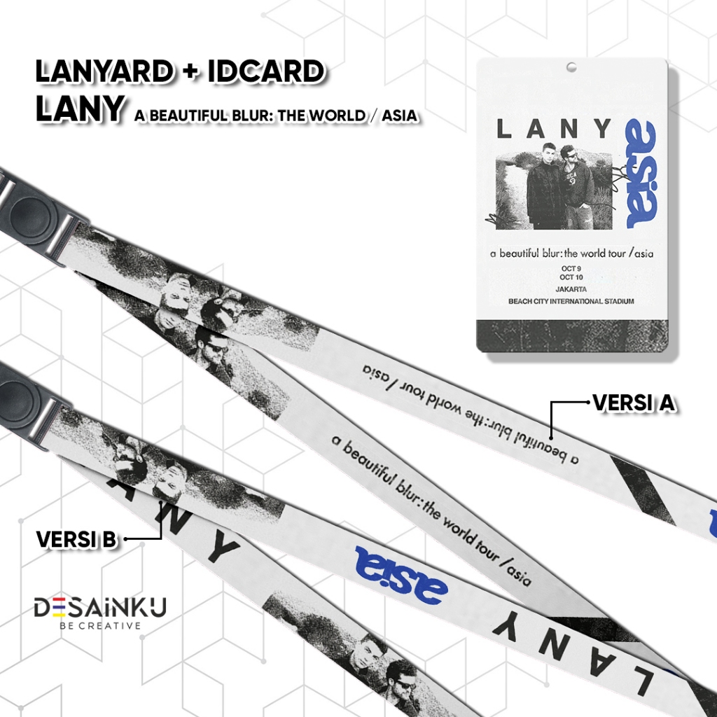 Jual LANYARD + ID CARD LANY LANY A BEAUTIFUL BLUR: THE WORLD / ASIA / TALI HP / GANTUNGAN PODS ...
