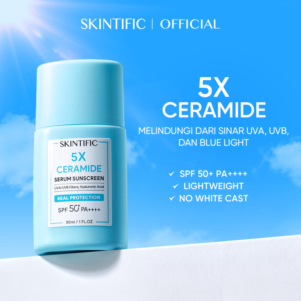 Jual SKINTIFIC 5X Ceramide Serum Sunscreen SPF50 PA++++ 30ML / 30 ML ...