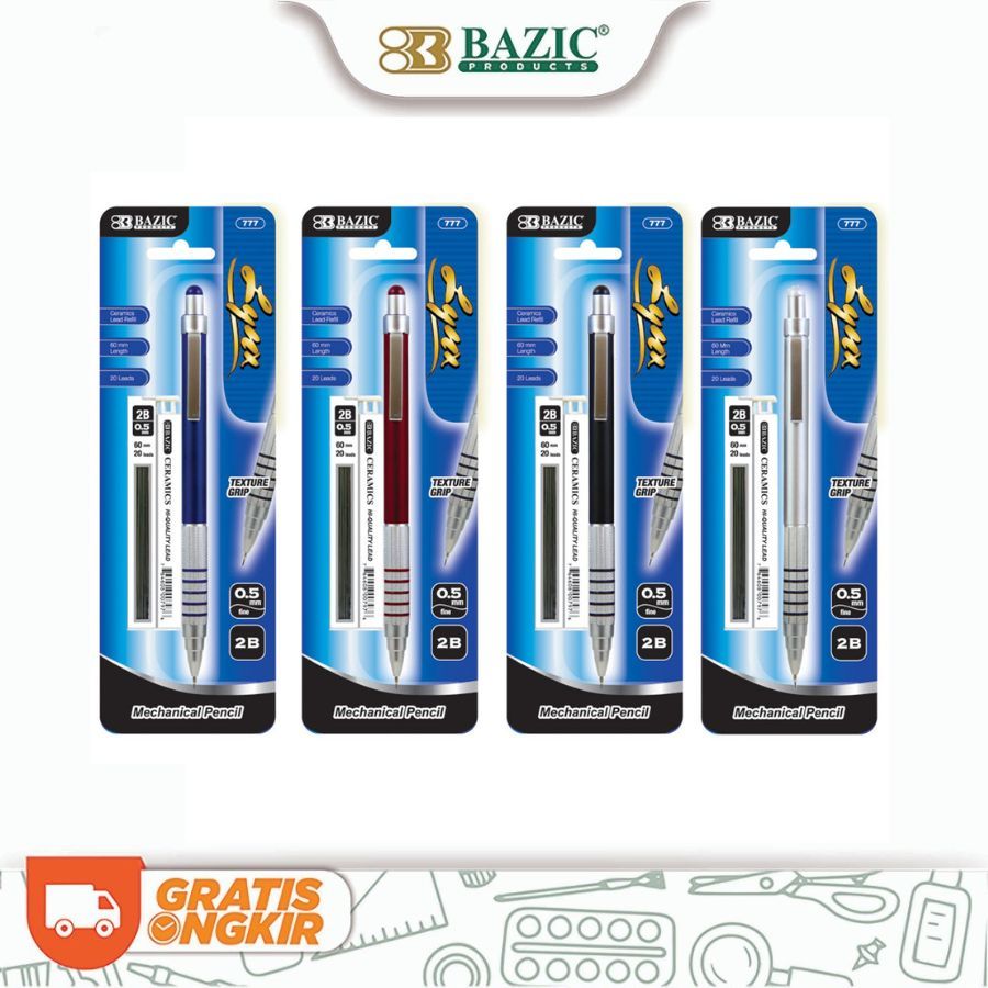 Jual Bazic Lynx 0.5mm Mechanical Pencil w/ Ceramics High-Quality 2B ...