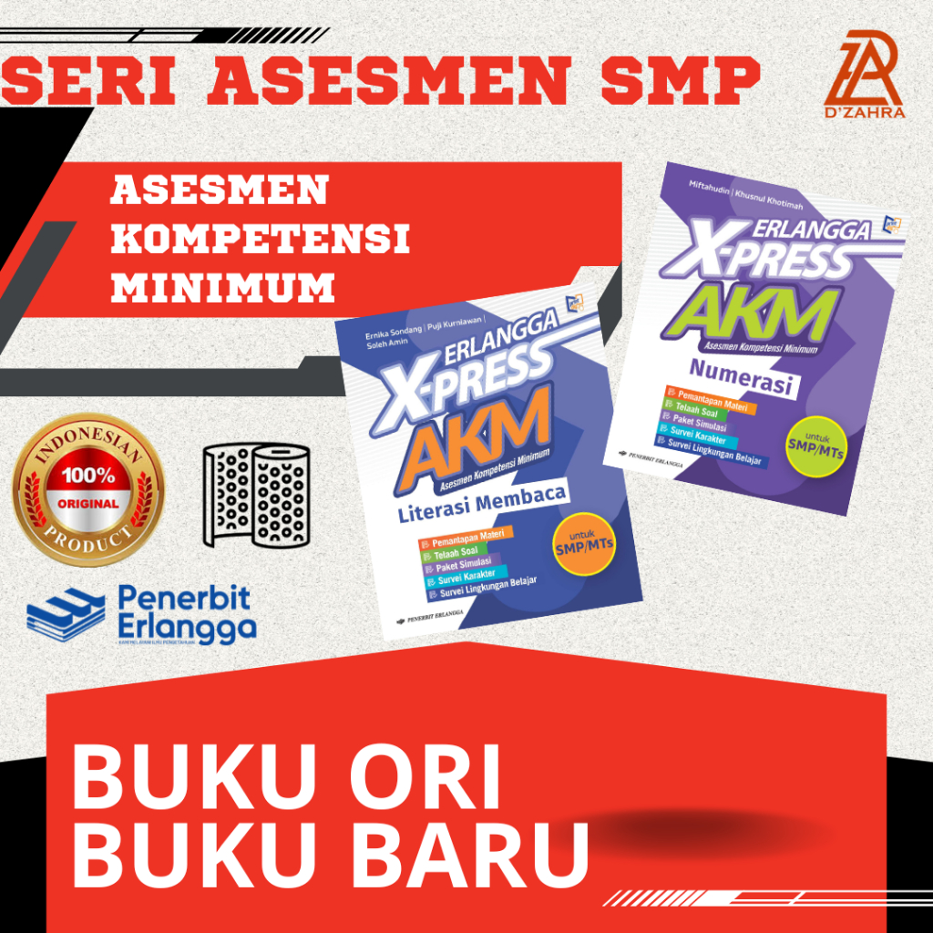 Jual BUKU ASESMEN SMP LITERASI NUMERASI ERLANGGA | Shopee Indonesia