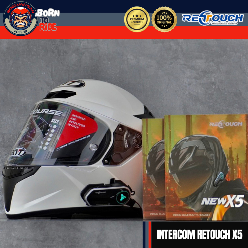 Jual INTERCOM NEW X5 RETOUCH | BLUETOOTH HEADSET ORIGINAL | Shopee Indonesia