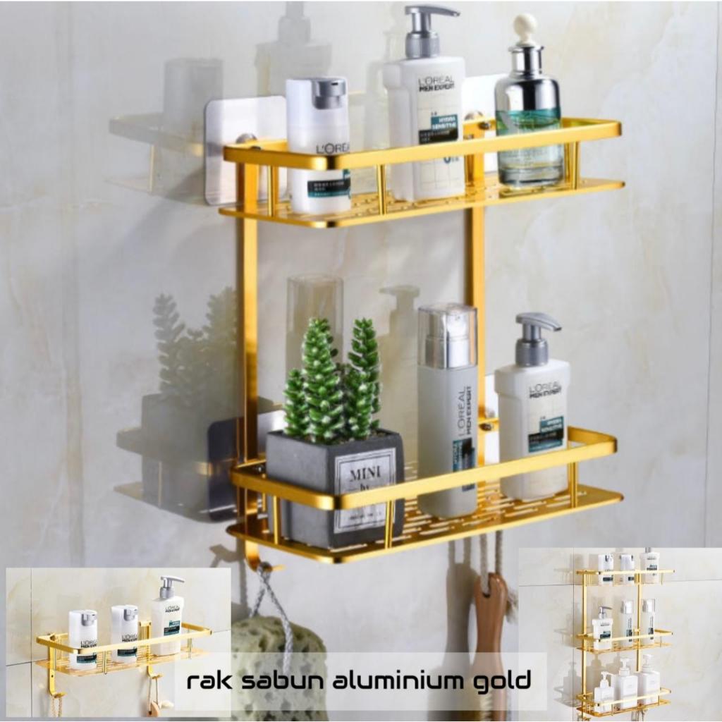 Jual Rak Sabun Petak Kamar Mandi SUS304 Gold 3 Susun Gold | Shopee ...