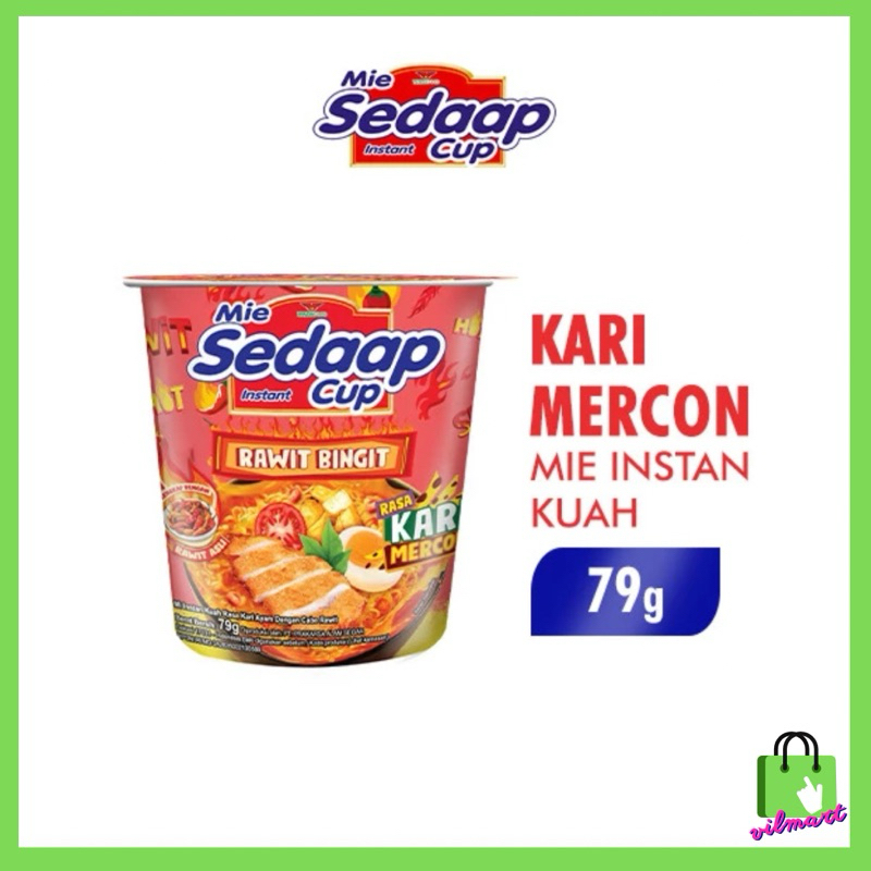 Jual Mie Sedaap Cup Kari Mercon Rawit Bingit 79gr | Shopee Indonesia