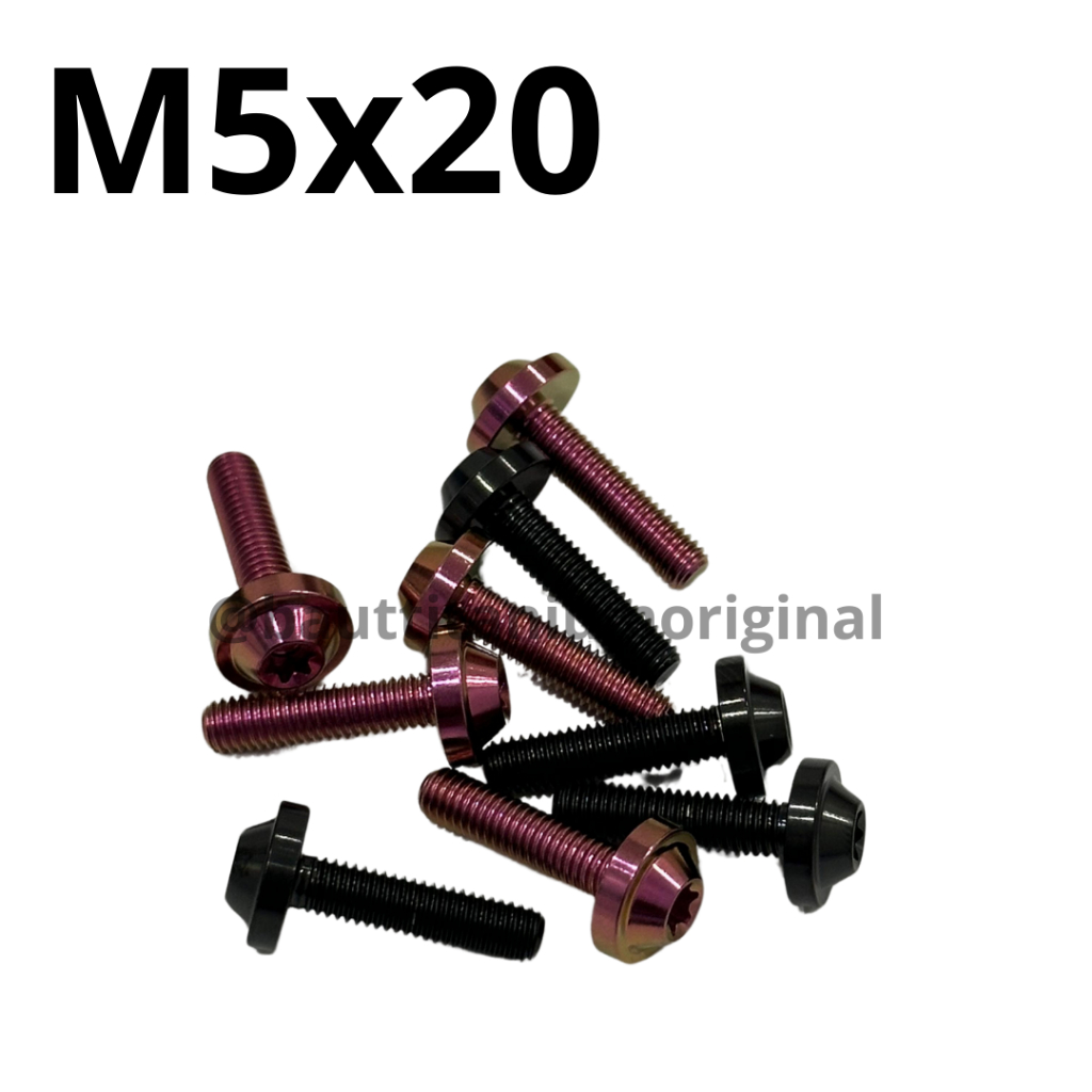 Jual Baut Titanium M5x20 Drat 8 x 20 Big Head | Shopee Indonesia