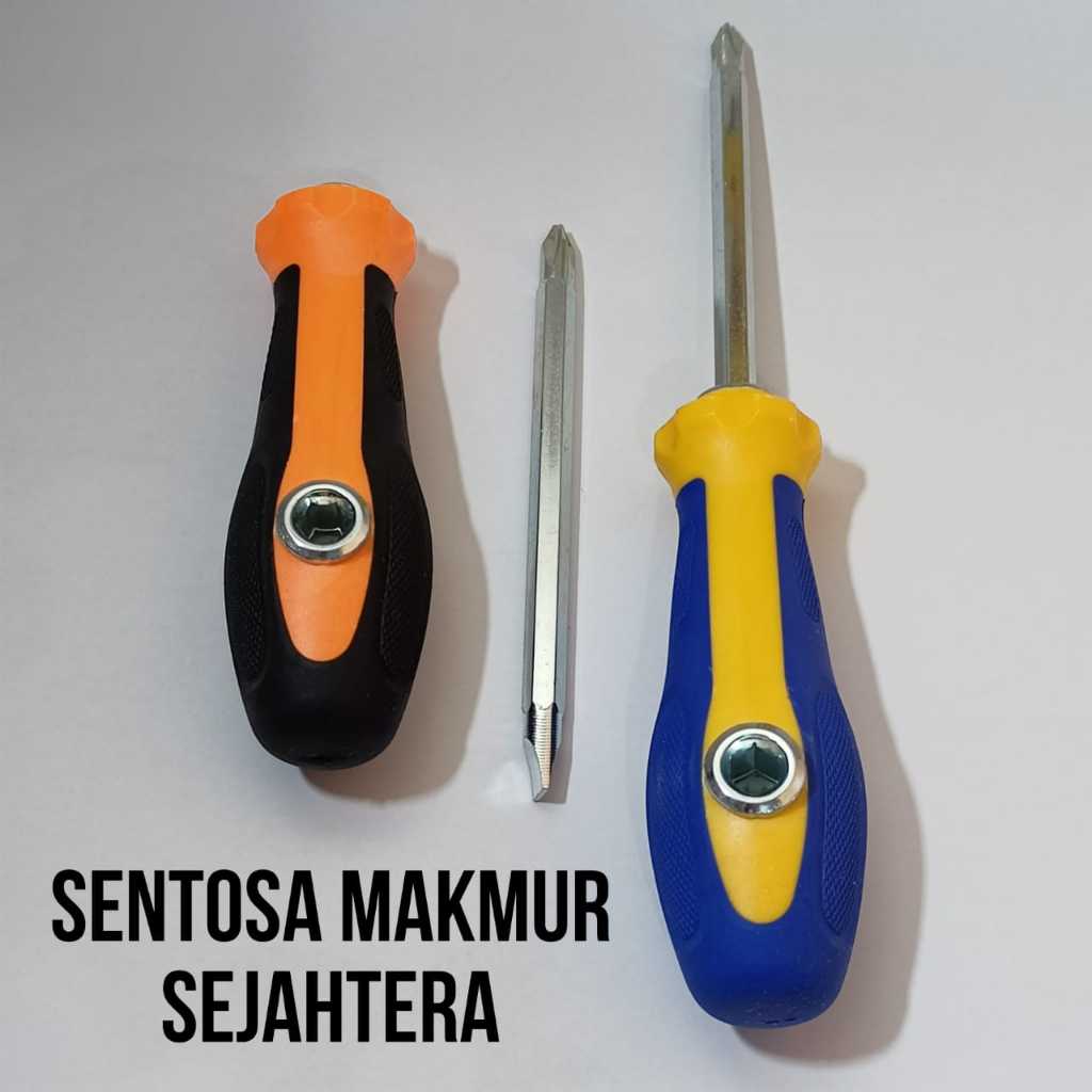 Jual HDT Obeng Bolak Balik Obeng Gagang Karet Obeng Magnet 4inch ...