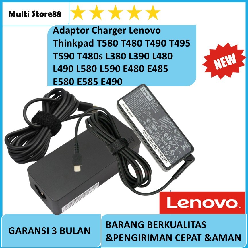 Jual Adaptor Charger Lenovo Thinkpad T580 T480 T490 T495 T590 T480s ...