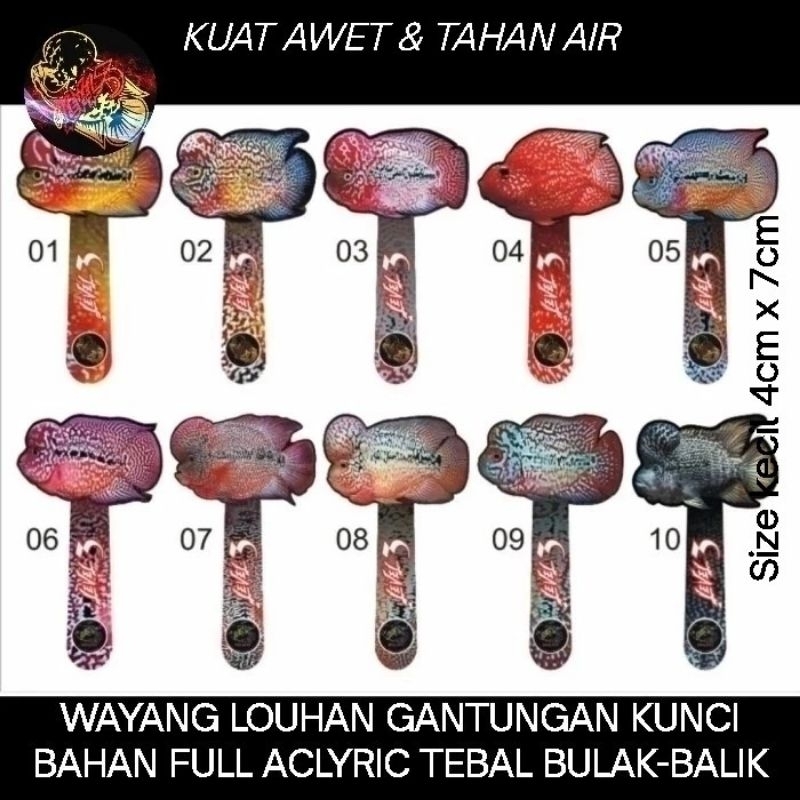 Jual Wayang Louhan Untulan Mental Ikan Lohan Gantungan Kunci Full ...