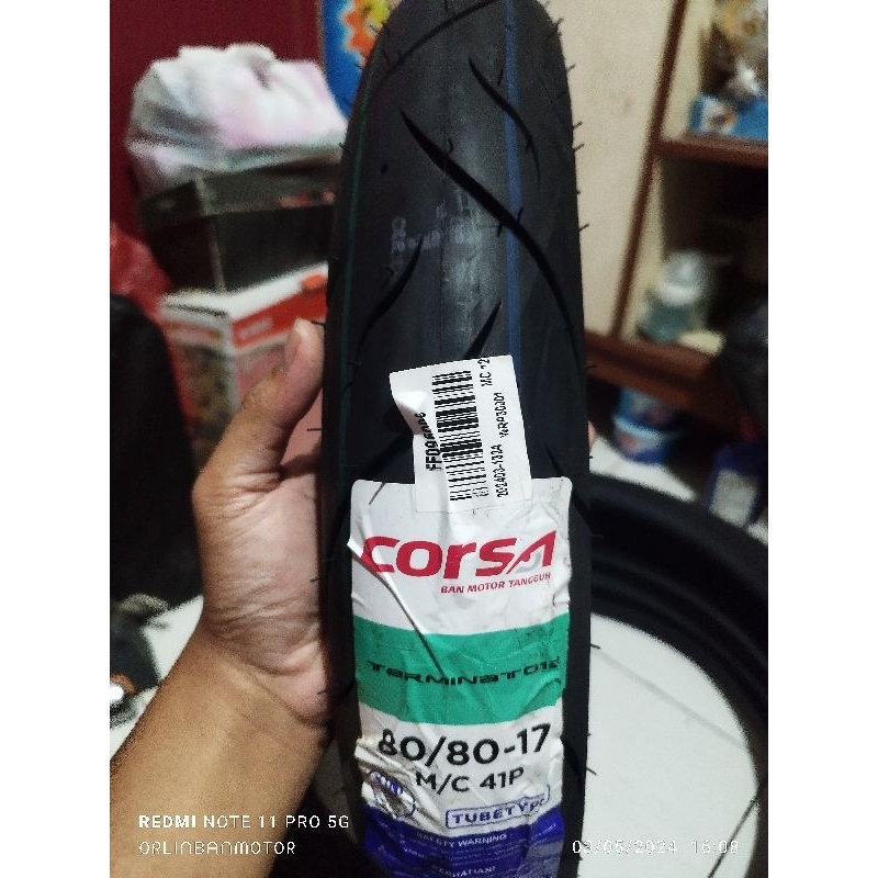 Jual Ban Donat Corsa Terminator 80/80-17/Ban Corsa Terminator 90/80-17 ...