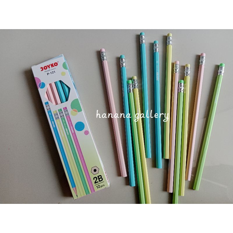 Jual PENSIL JOYKO 2B P-121 + HAPUSAN ( 1 PACK ISI 12 PCS) | Shopee ...