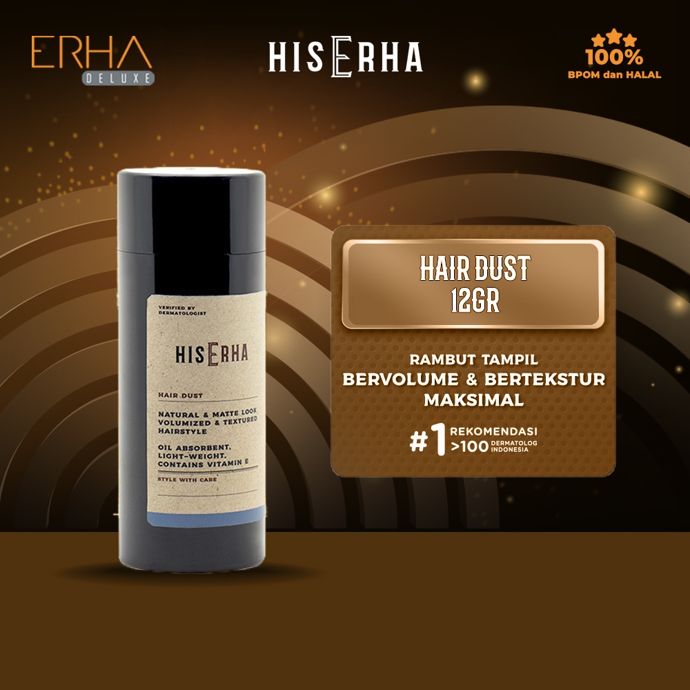 Jual HIS ERHA Powder Rambut Hair Dust - Style Rambut Pria + Vitamin E ...