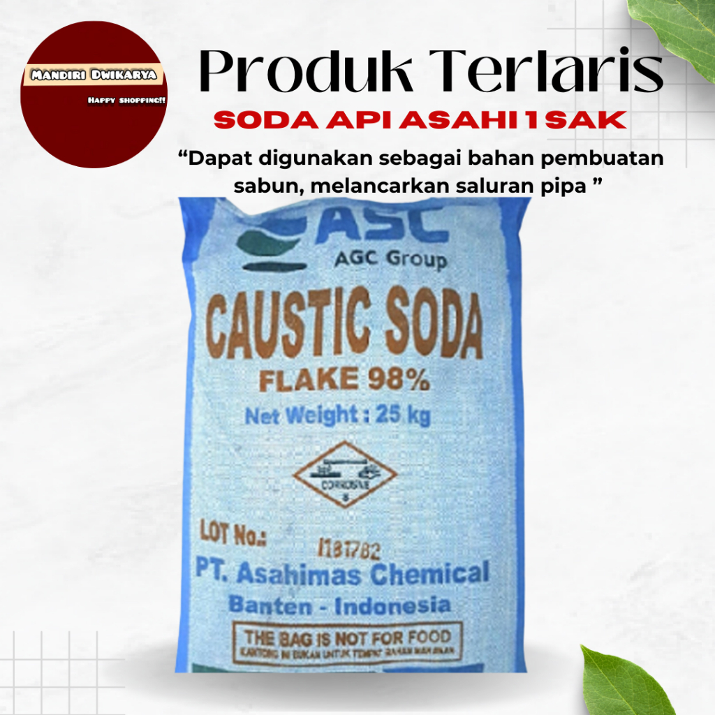 Jual Soda api / Caustic Soda flake / asahi (25 KG) | Shopee Indonesia