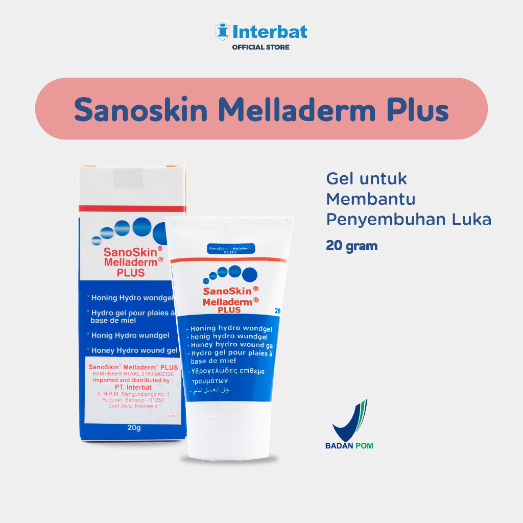 Jual Sanoskin Melladerm Plus 20 gr - Gel untuk Membantu Penyembuhan ...