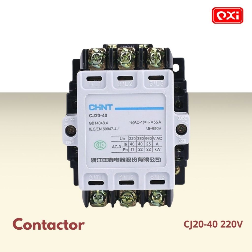 Jual Contactor Chint CJ20 - 40 220V | Shopee Indonesia