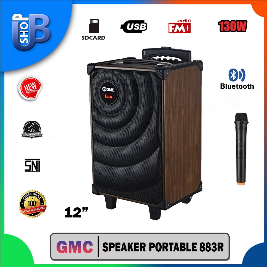 Jual SPEAKER PORTABLE GMC 12 INCH 883R BLUETOOTH | Shopee Indonesia