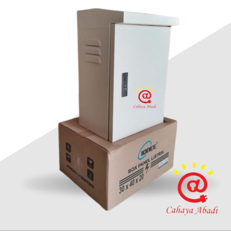 Jual IONEE Box Panel Listrik Topi Outdoor 30x40x20 cm Kunci Tekan Push ...