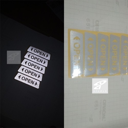Jual sindeh graphica cutting sticker door sign OPEN reflektif stiker ...