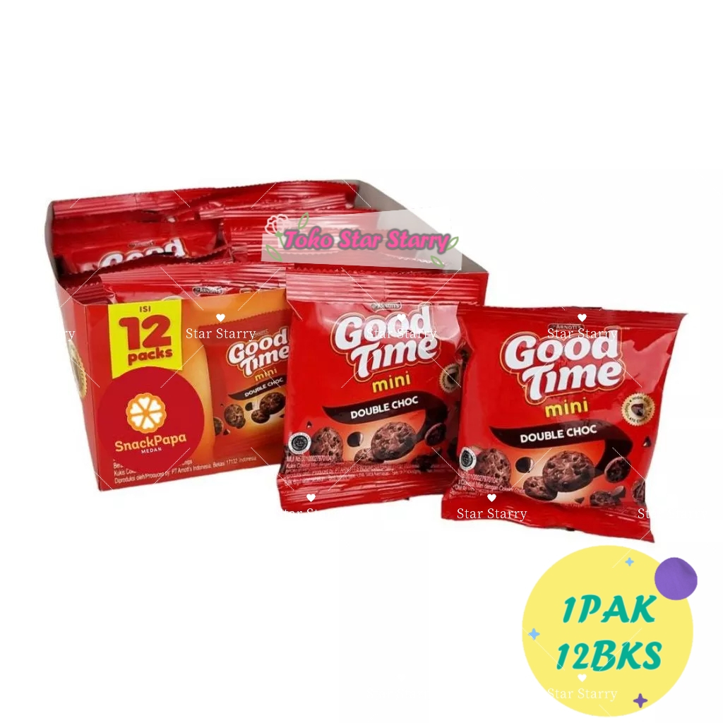 Jual [Per Pack] Good Time Cookies Double Choco Box 18 gr @12Bks. 1Pack ...