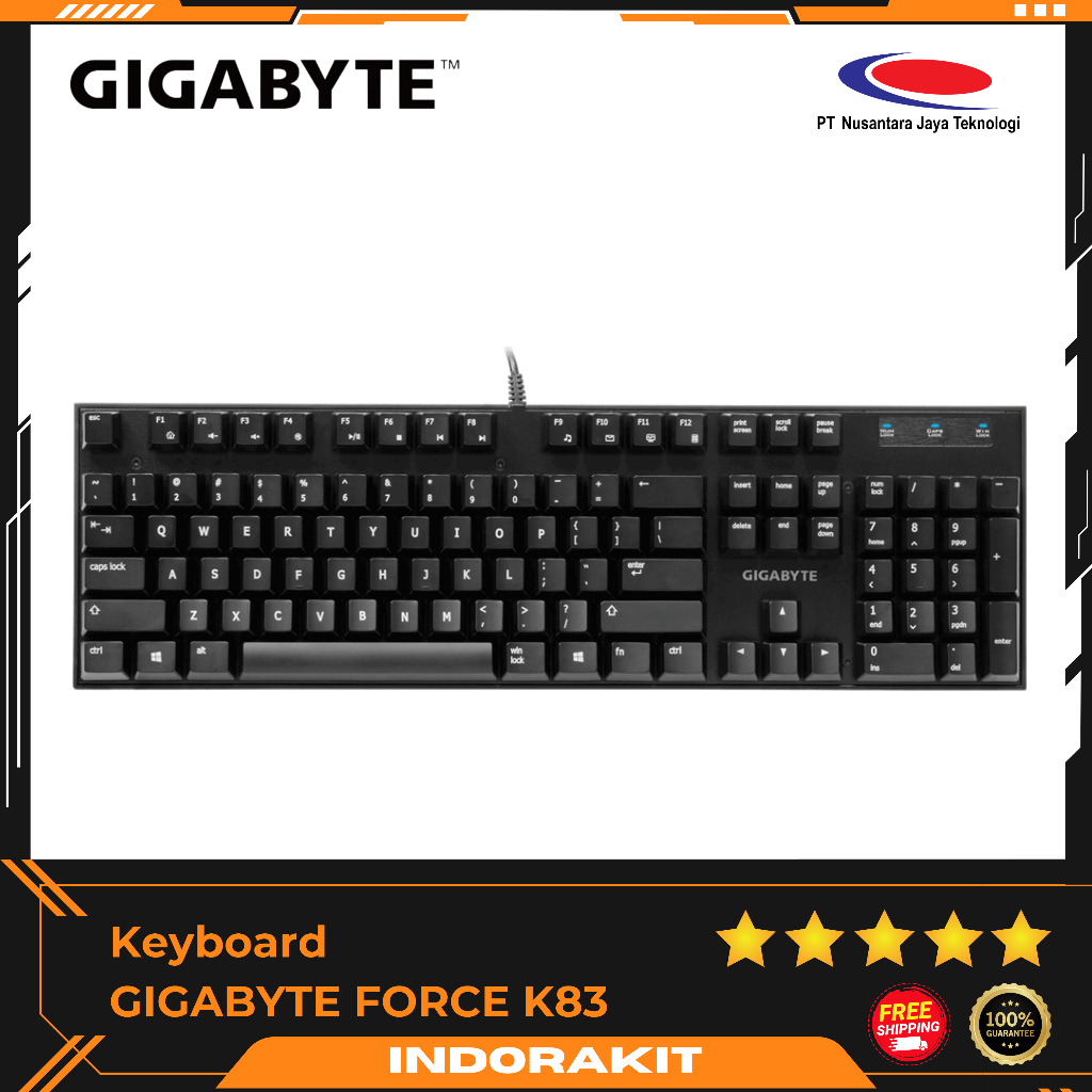 Jual Gigabyte Mechanical Gaming Keyboard FORCE K83 | Shopee Indonesia