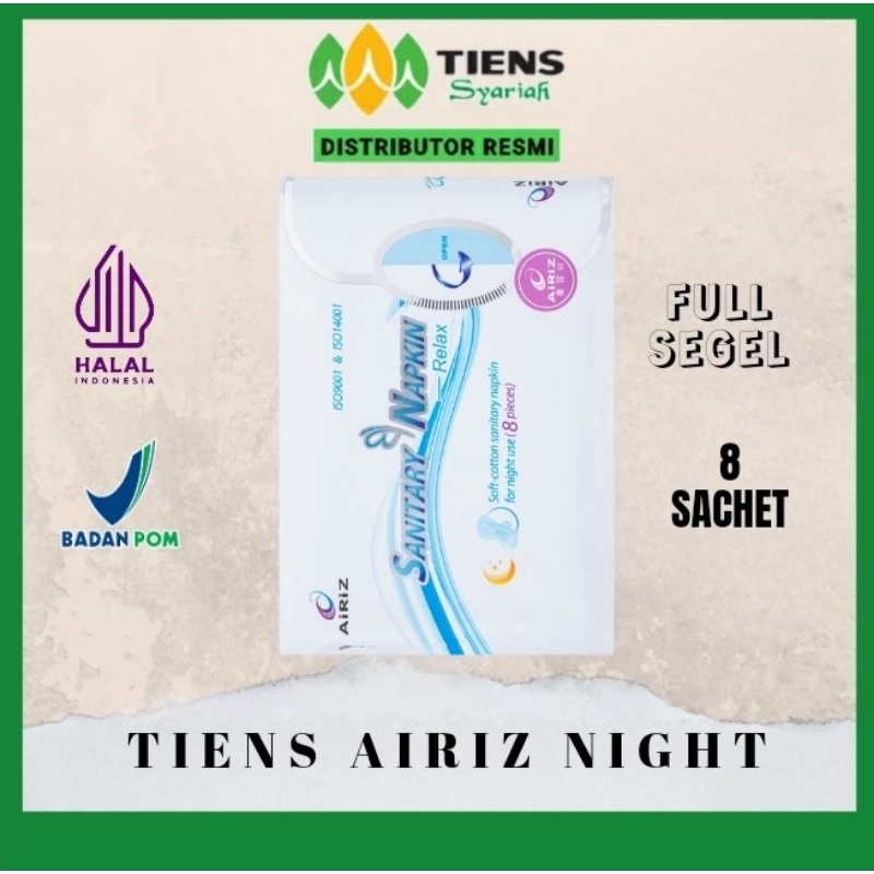 Jual Tiens Pembalut Airiz Night Use, Anti Keputihan, Anti Kanker Servik ...