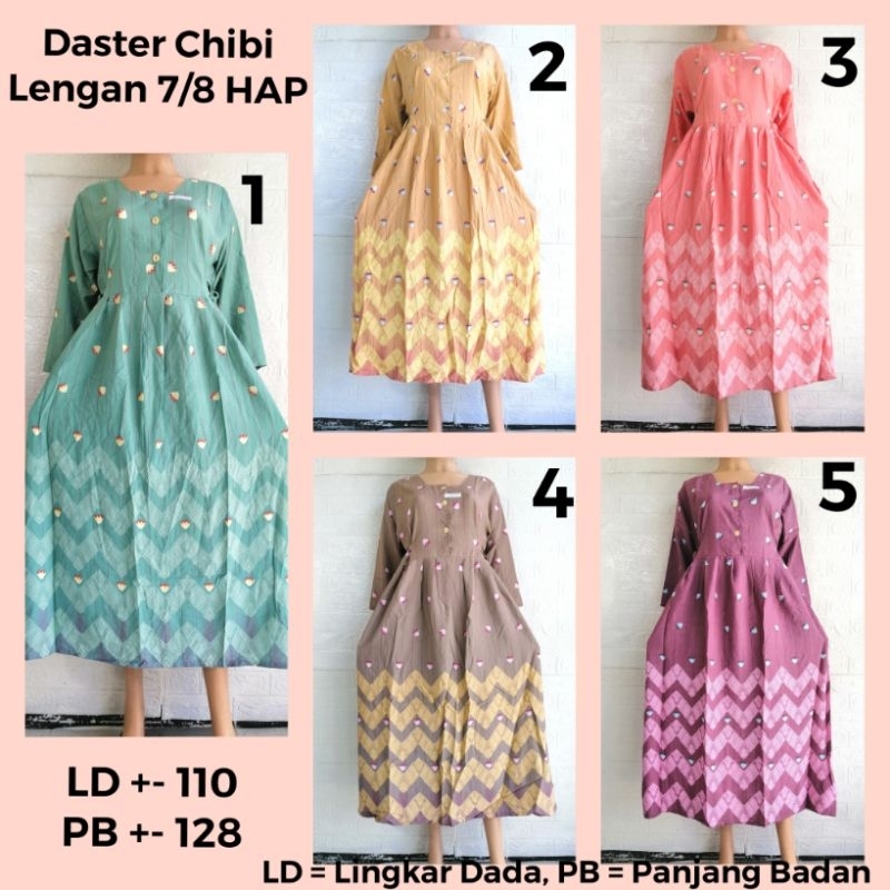 Jual Daster Chibi Lengan 7/8 HAP Adem Busui Friendly CSMS + SNPTL ...