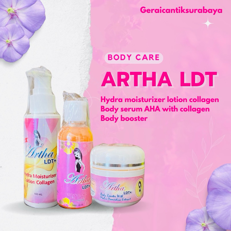 Jual PAKET GLOW UP ISI 3 PCS BODY CARE ARTHA LDT+ LOTION-AHA-BODY BOOSTER ARTHA LDT | Shopee ...