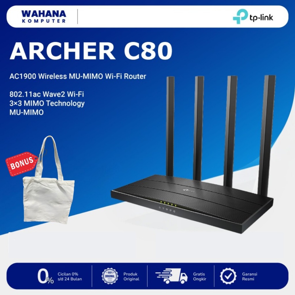 Jual Tp-link Archer C80 AC1900 Wireless MU-MIMO Wi-Fi Router | Shopee Indonesia