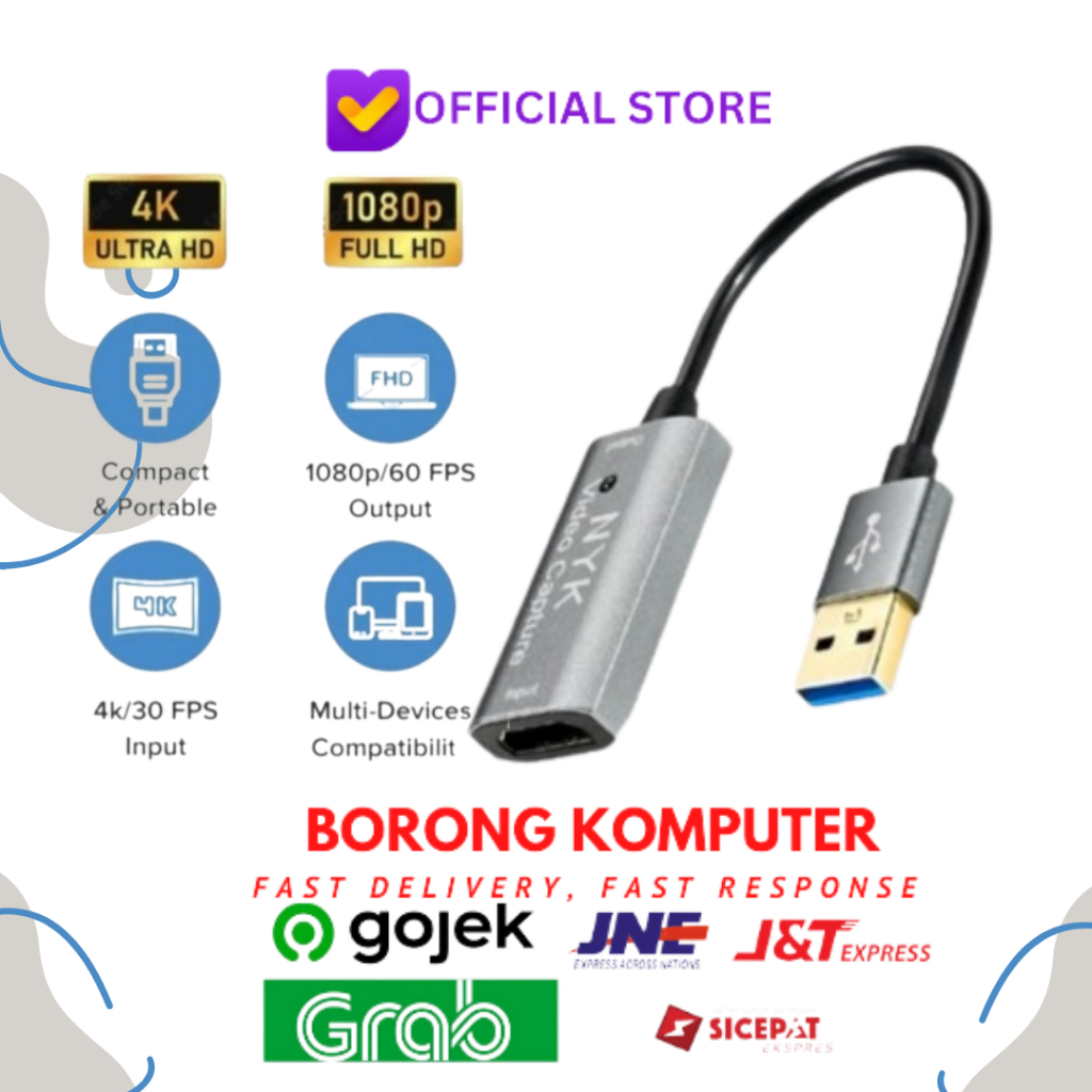 Jual HDMI VIDEO CAPTURE STICK 4K 1080P USB 3.0 WITH CABLE | Shopee ...