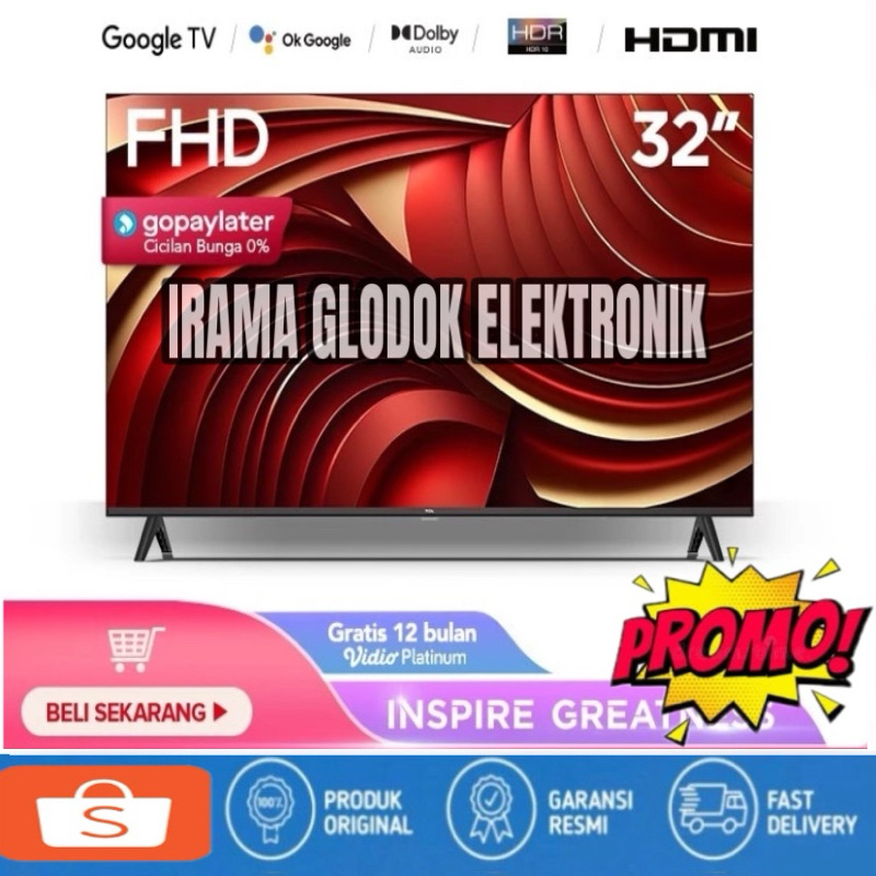 Jual TCL 32 Inch Google TV - 32G9 - FHD - Google Audio - WiFi - 32G9 | Shopee Indonesia