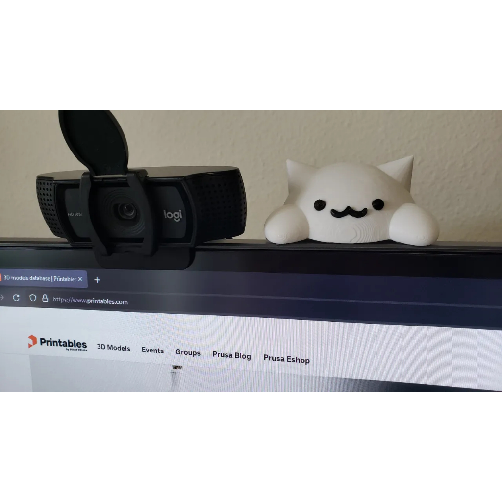 Jual Bongo Cat Monitor Mount Cute Webcam Kitty Buddy Hiasan Monitor ...