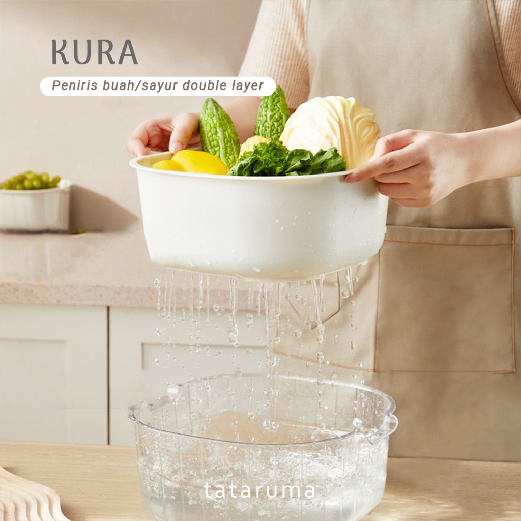 Jual TATARUMA Kura - Wadah Cuci Peniris Food Grade Baskom Buah Sayur ...