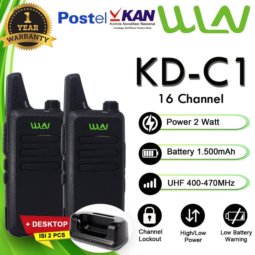 Jual HT WLN KD-C1 (FULL CHARGER DESKTOP) VARIAN HITAM,MERAH,PUTIH - ISI ...