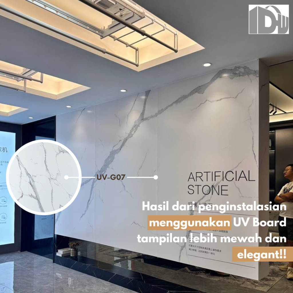 Jual UV Board Backdrop 280 x 122cm Marmer Ultraviolet tebal 3mm Panel ...