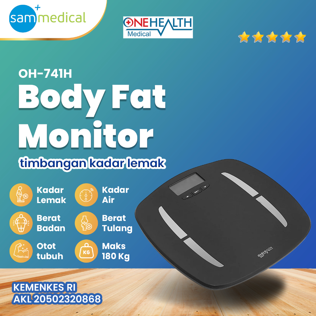 Jual Onehealth Timbangan Badan + Kadar Lemak OH 741H / Body Fat Monitor ...